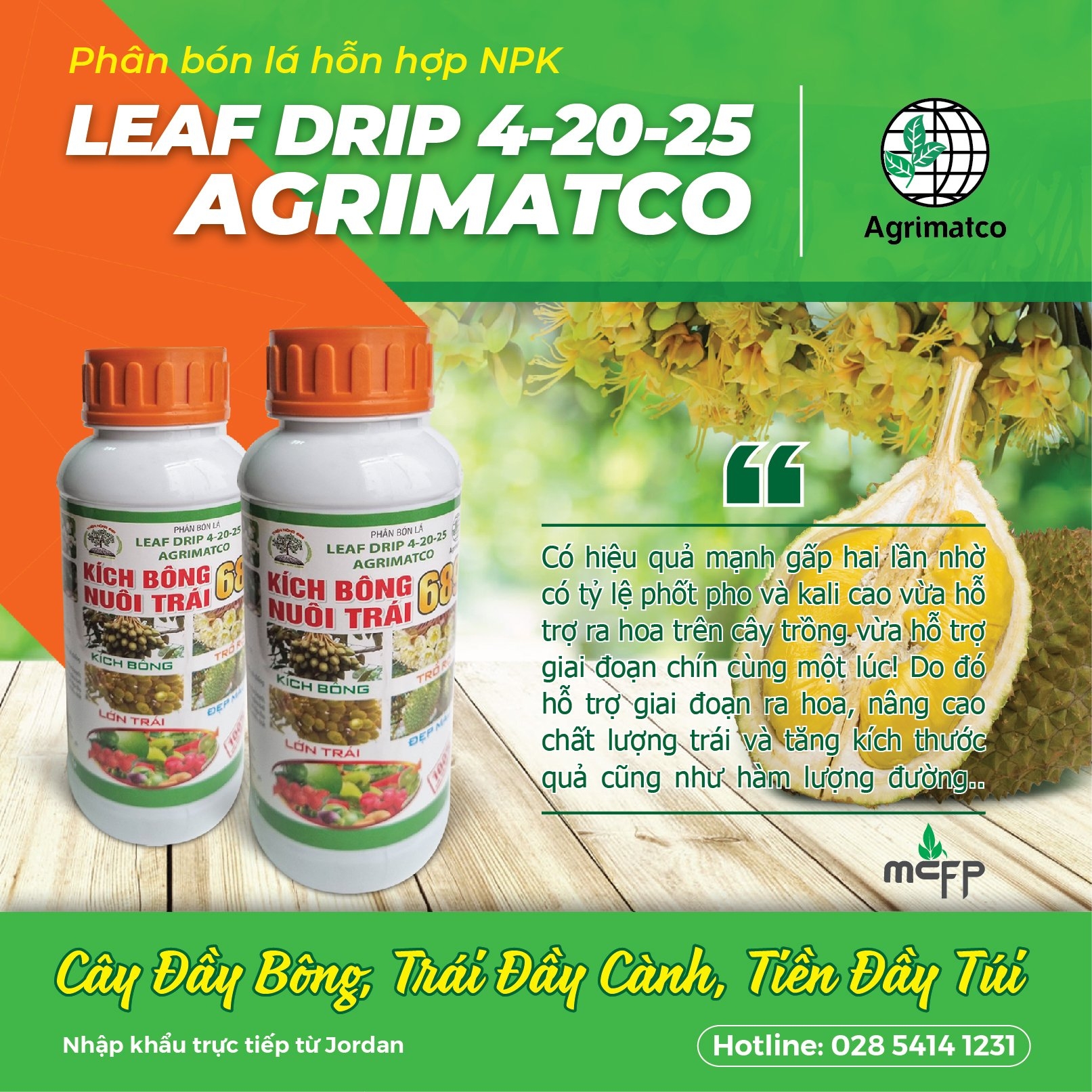 Foliar fertilizer NPK LEAF DRIP 4-20-25